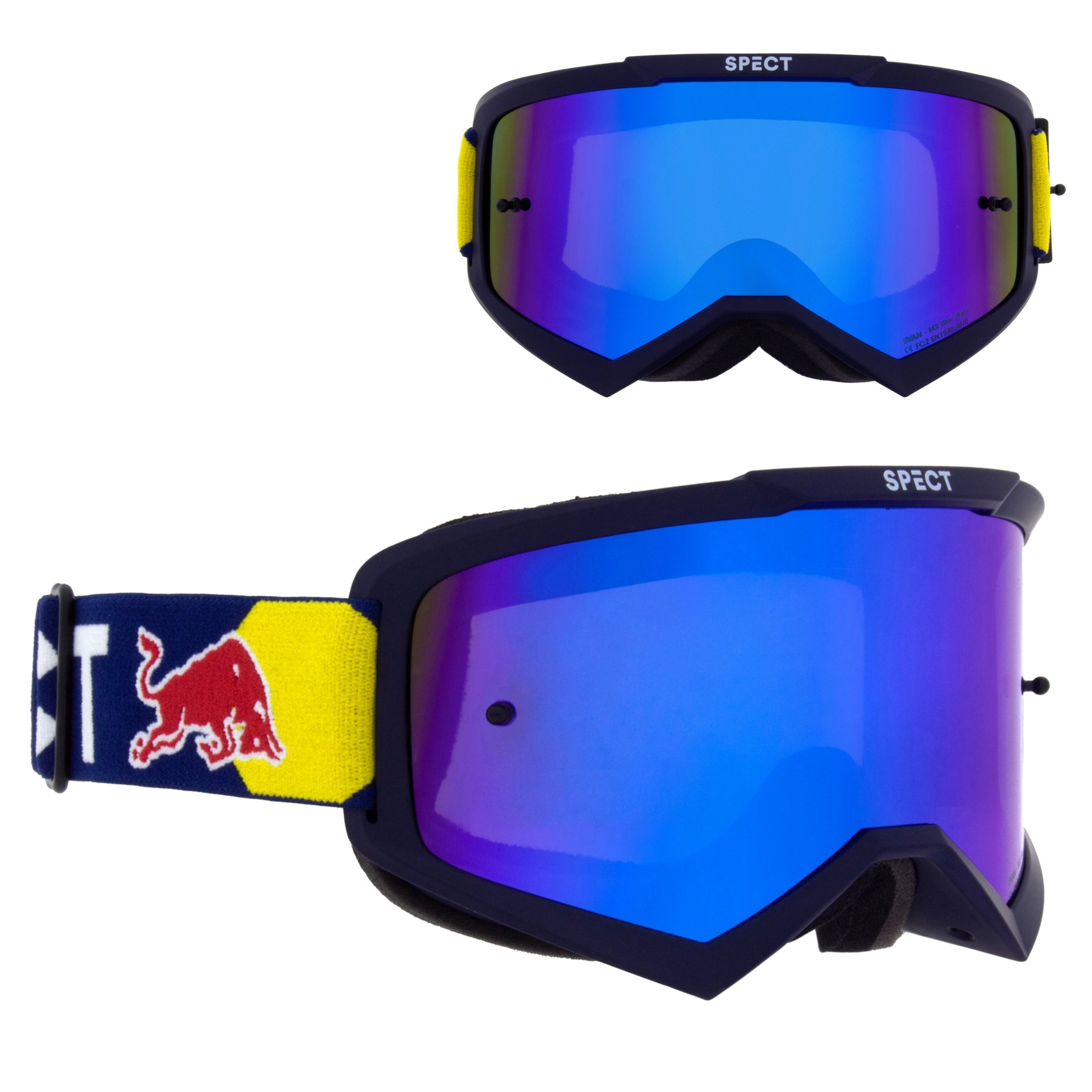 Gogle Motocyklowe Red Bull Cross Enduro Quad Spect Evan